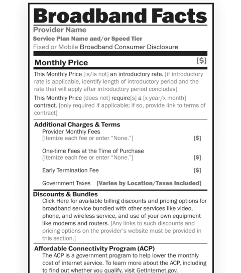 Broadband Consumer Labels | Everything you need to know about Broadband ...
